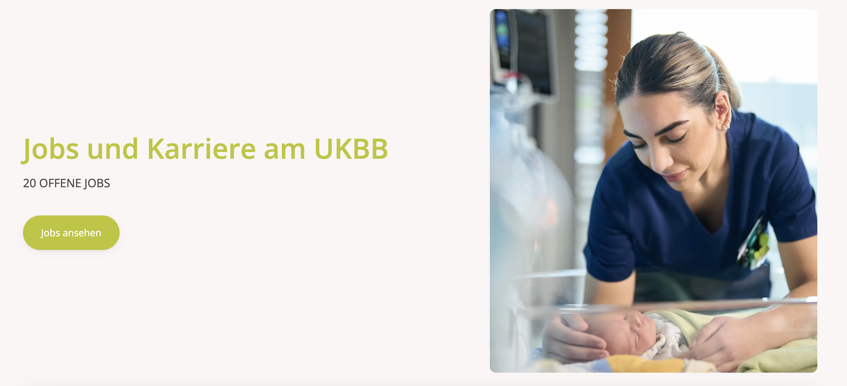 Entdecken Sie jetzt Ihre Karrieremöglichkeiten bei UKBB.